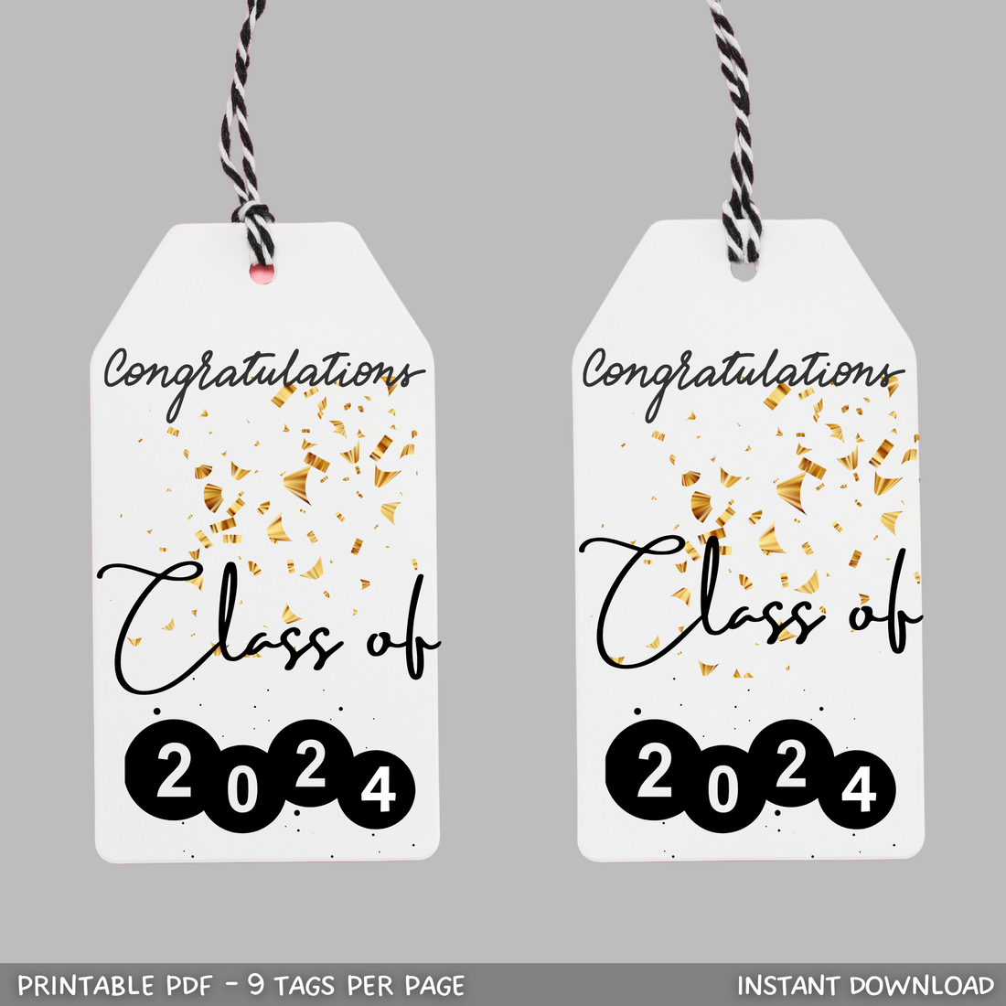 Printable Graduation Gift Tags, 2024 Congrats Grad Tags – Scribbled LLC
