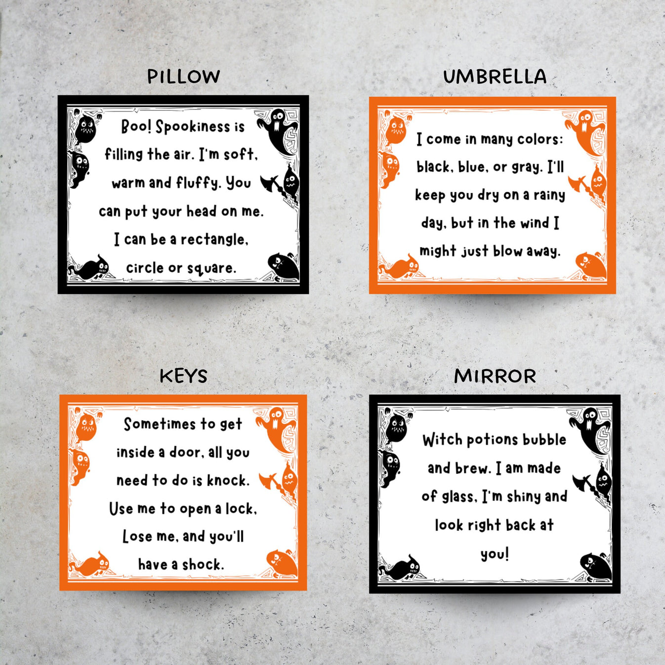 Indoor Halloween Scavenger Hunt For Kids, Printable Treasure Hunt Clue ...