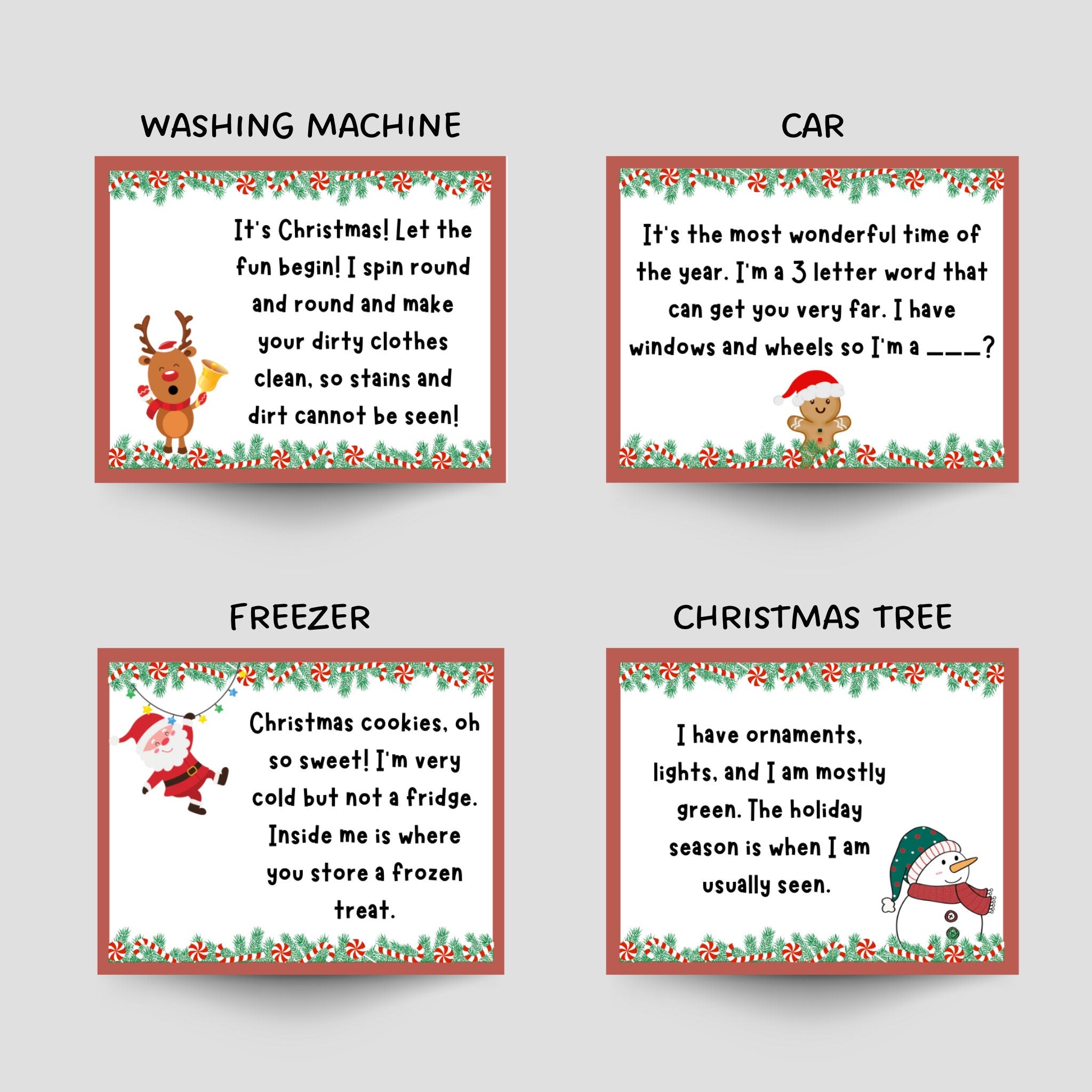 Christmas Treasure Hunt For Kids, Indoor Xmas Scavenger Hunt Printable – Scribbled LLC