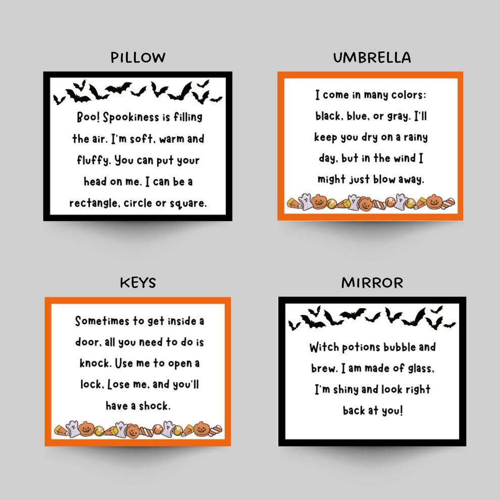 Indoor Halloween Treasure Hunt For Kids, Printable Scavenger Hunt Clue ...