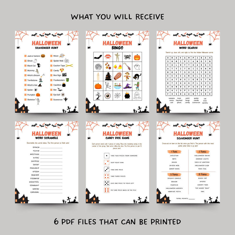 Halloween Party Games For Kids Printable – Scribbled LLC