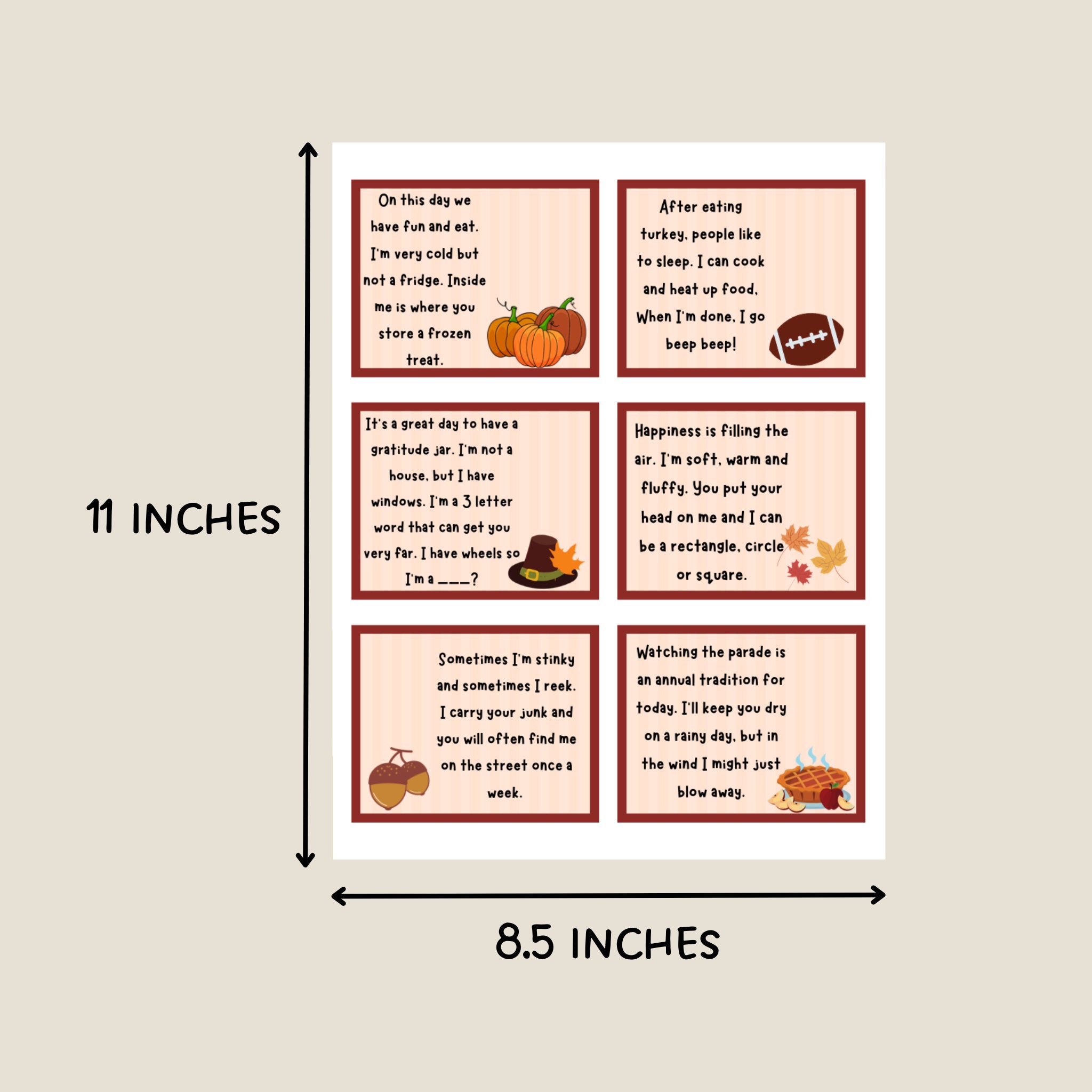 Thanksgiving Scavenger Hunt For Kids, Treasure Hunt Clues Printable ...