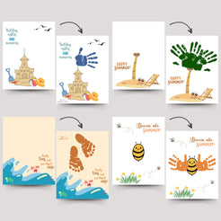 Summer Handprint Craft Printable, Footprint Art for Kids – Scribbled LLC