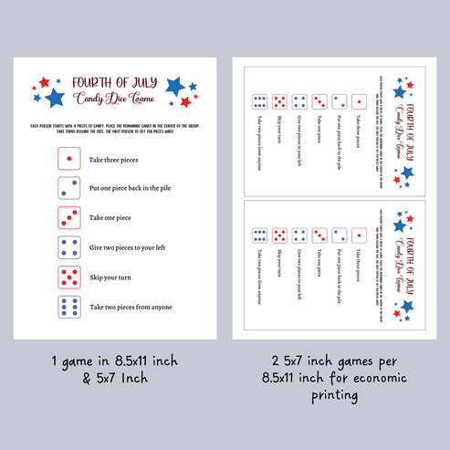 4th of July Party Games Printable, Independence Day Patriotic Family A ...