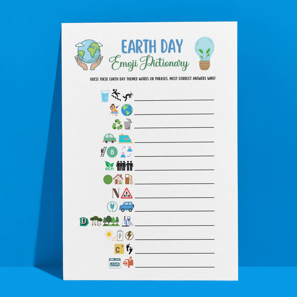 Earth Day Emoji Pictionary Game Printable Activity for Kids & Adults ...
