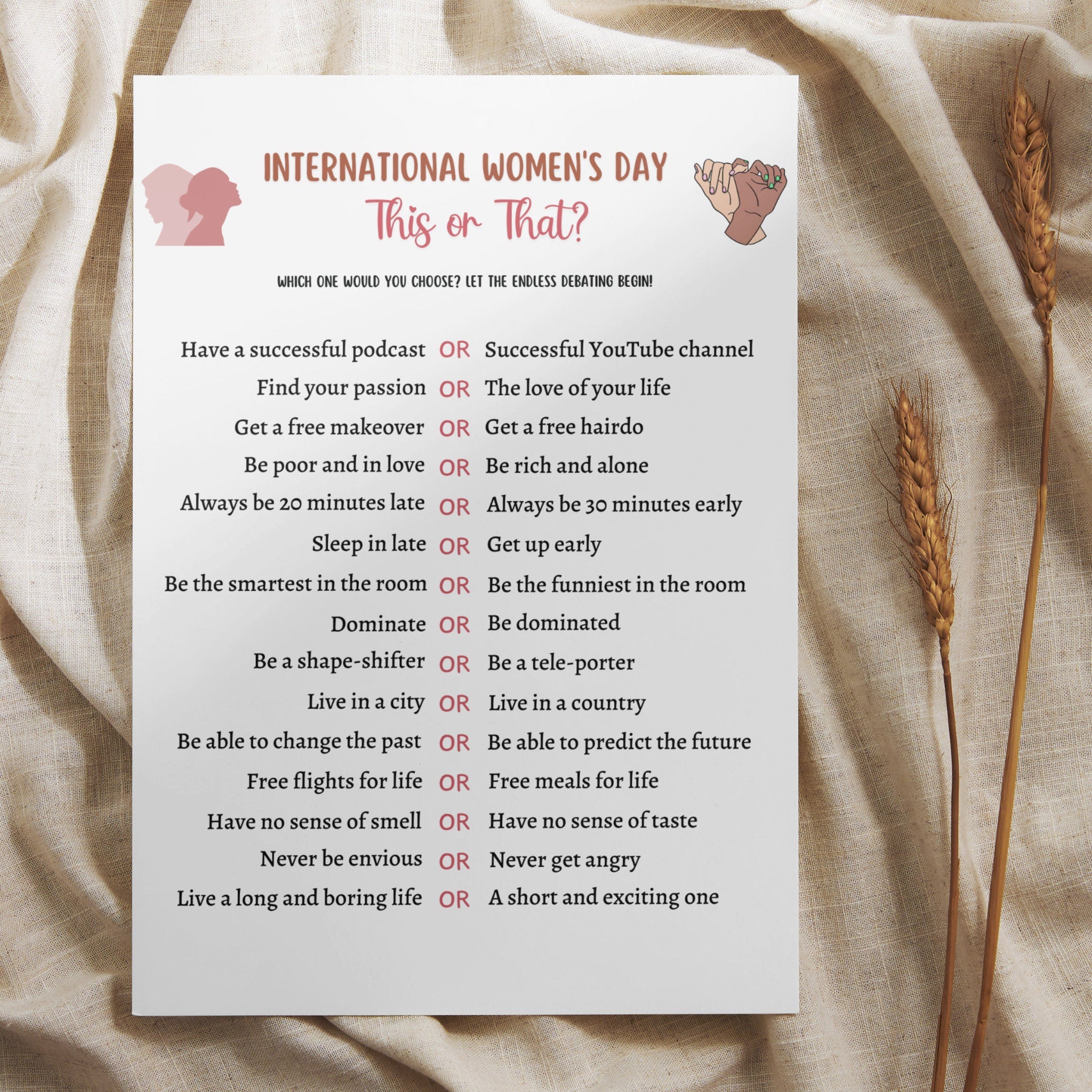 Womens Day Games Printable, Womens History Month Feminist Activity ...