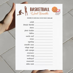 Basketball Word Scramble Game Printable, Tailgate Party Activity Adult ...
