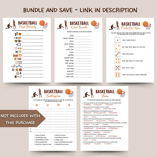 Basketball Trivia Game Printable, Tailgate Party Activity Adults & Kid ...