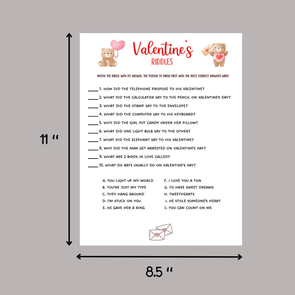 Valentines Day Game For Kids Printable, Classroom Party Activity ...