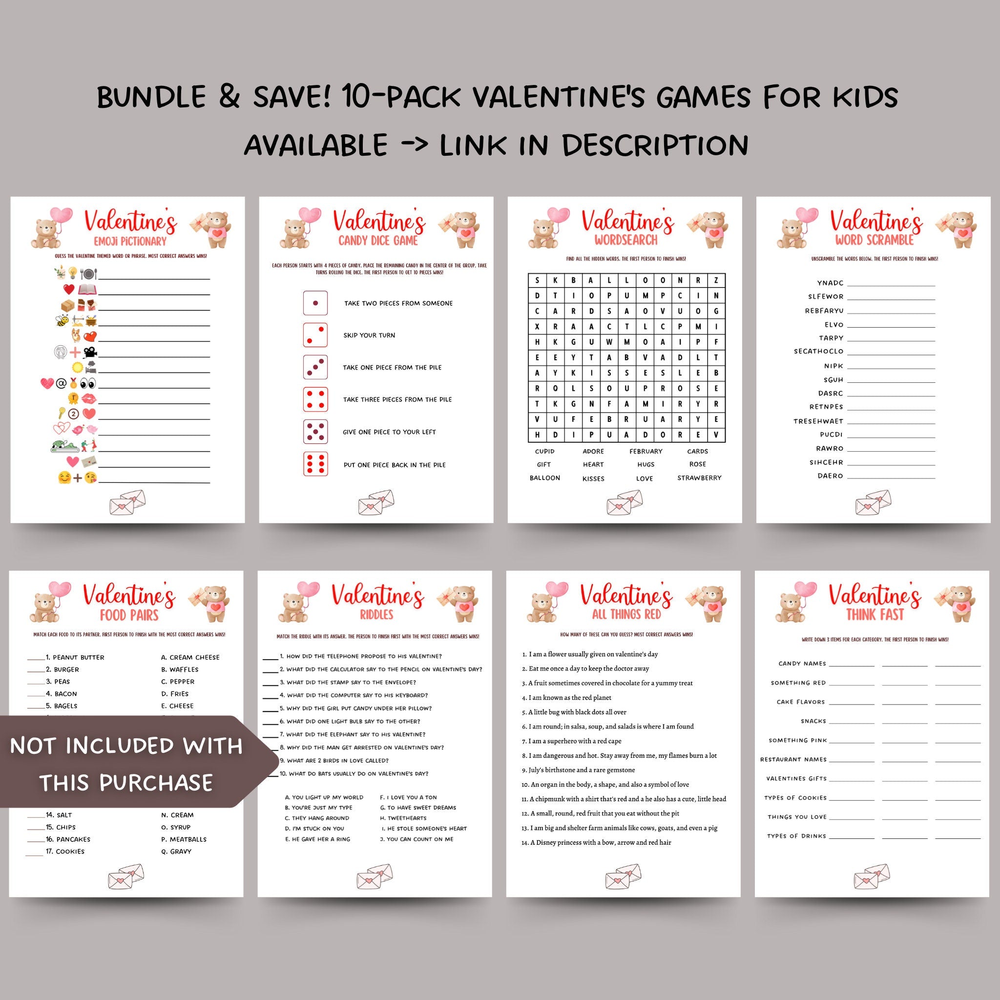 Valentines Day Fact or Fiction Game Printable, True or False Trivia Ac ...