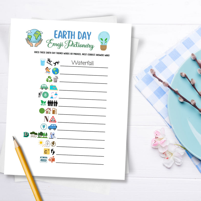 Earth Day Emoji Pictionary Game Printable Activity for Kids & Adults ...