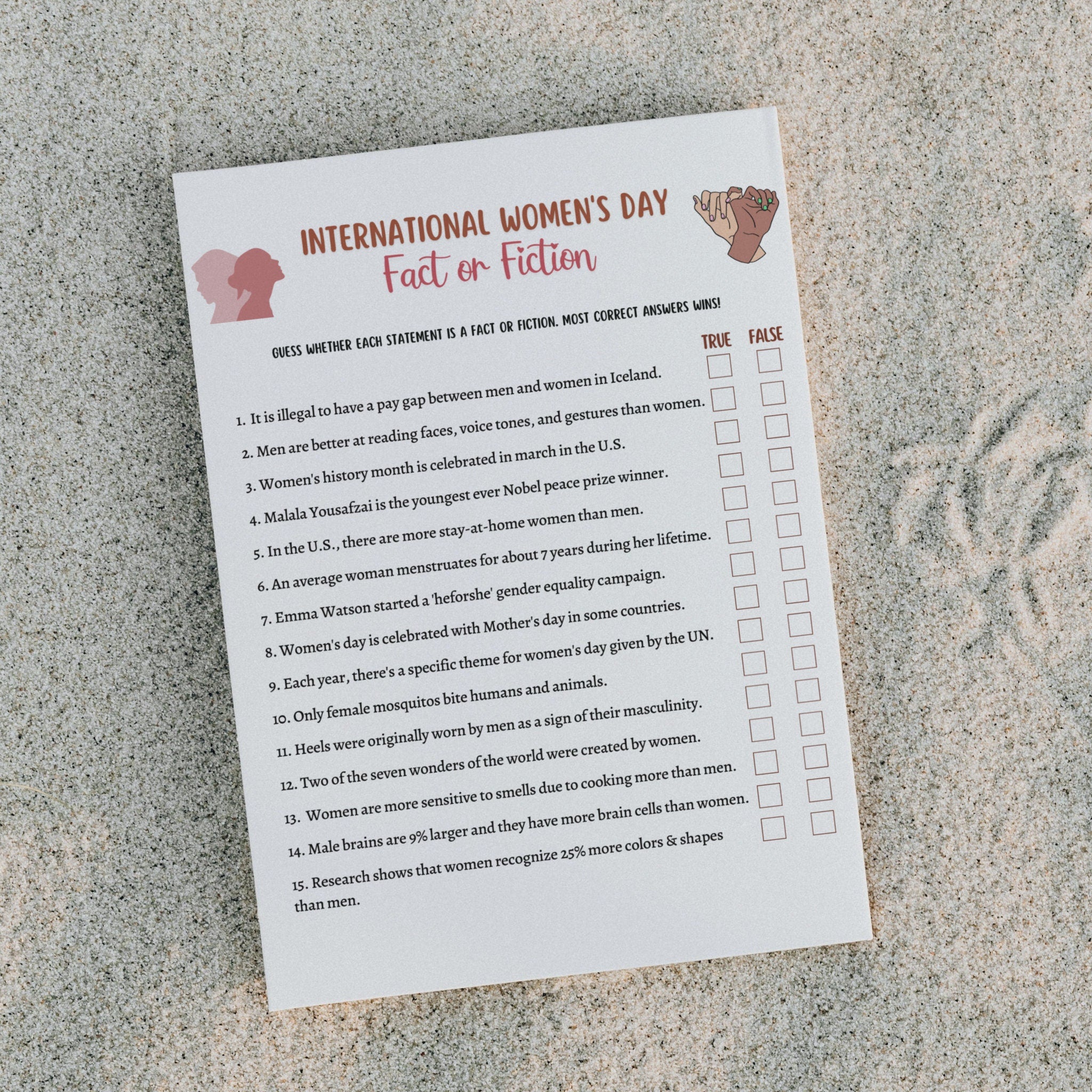 Womens Day Games Printable, Womens History Month Feminist Activity ...