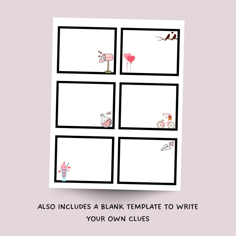 Valentines Day Treasure Hunt For Kids Printable, Scavenger Hunt Clues ...