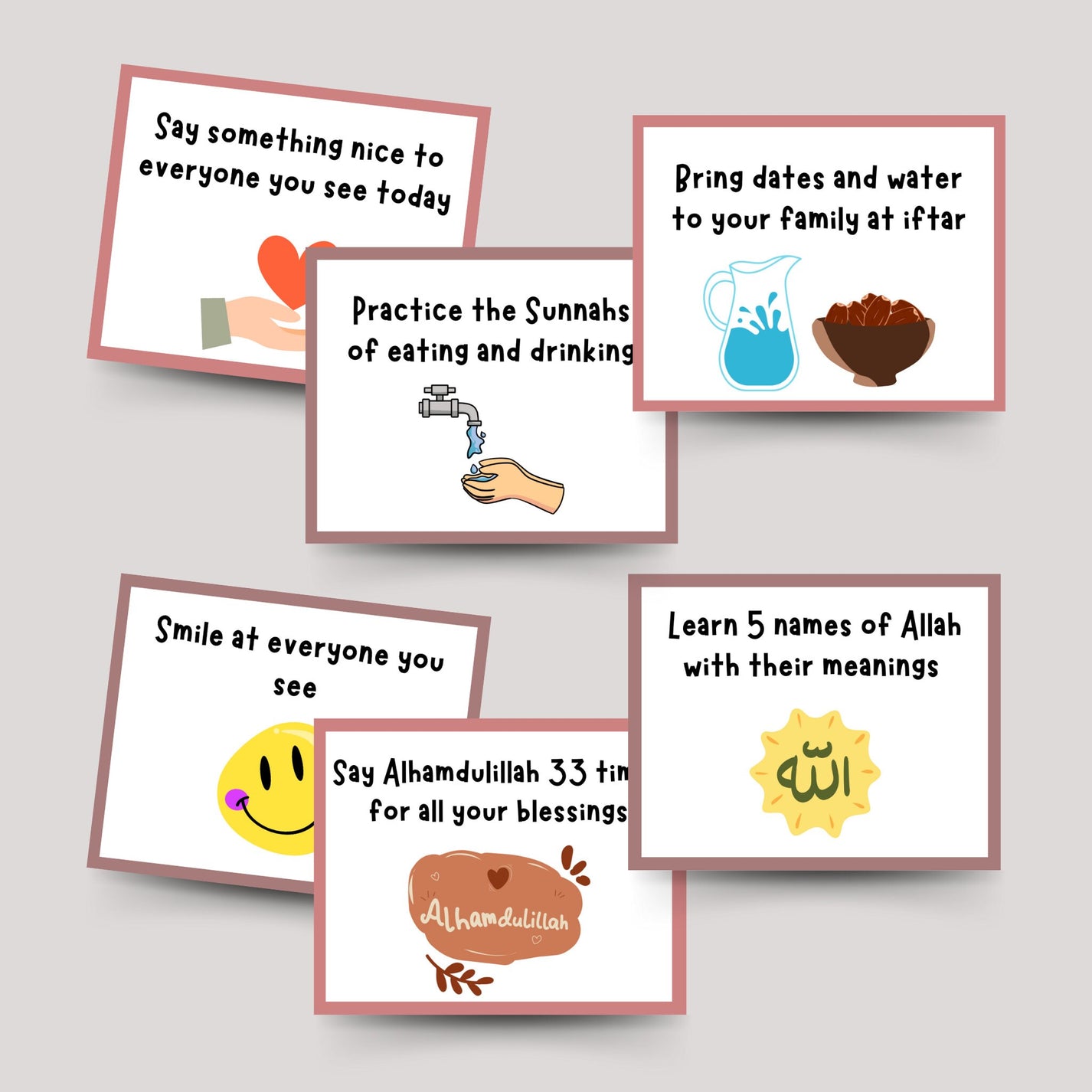 30 Ramadan Good Deeds Cards Printable, Kids Fasting Chart Tracker ...