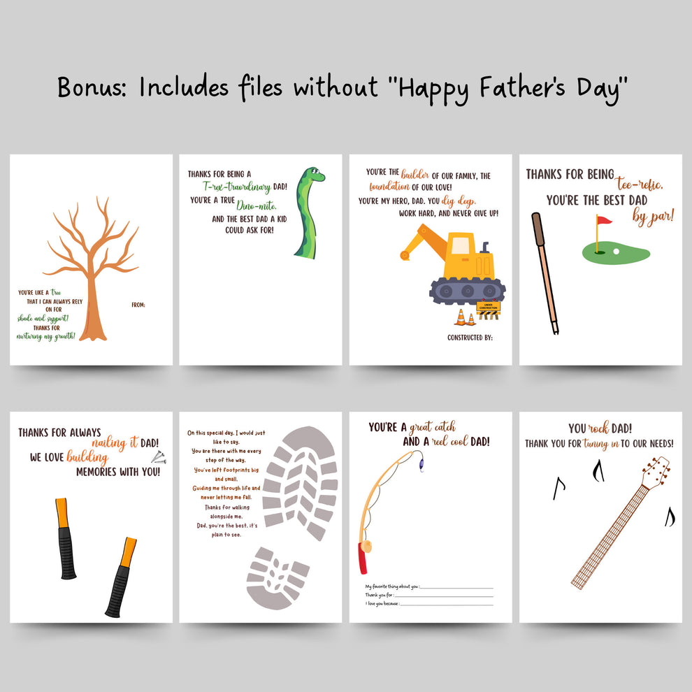 Father's Day Handprint & Footprint Art Crafts Printable, Gift for Dad ...