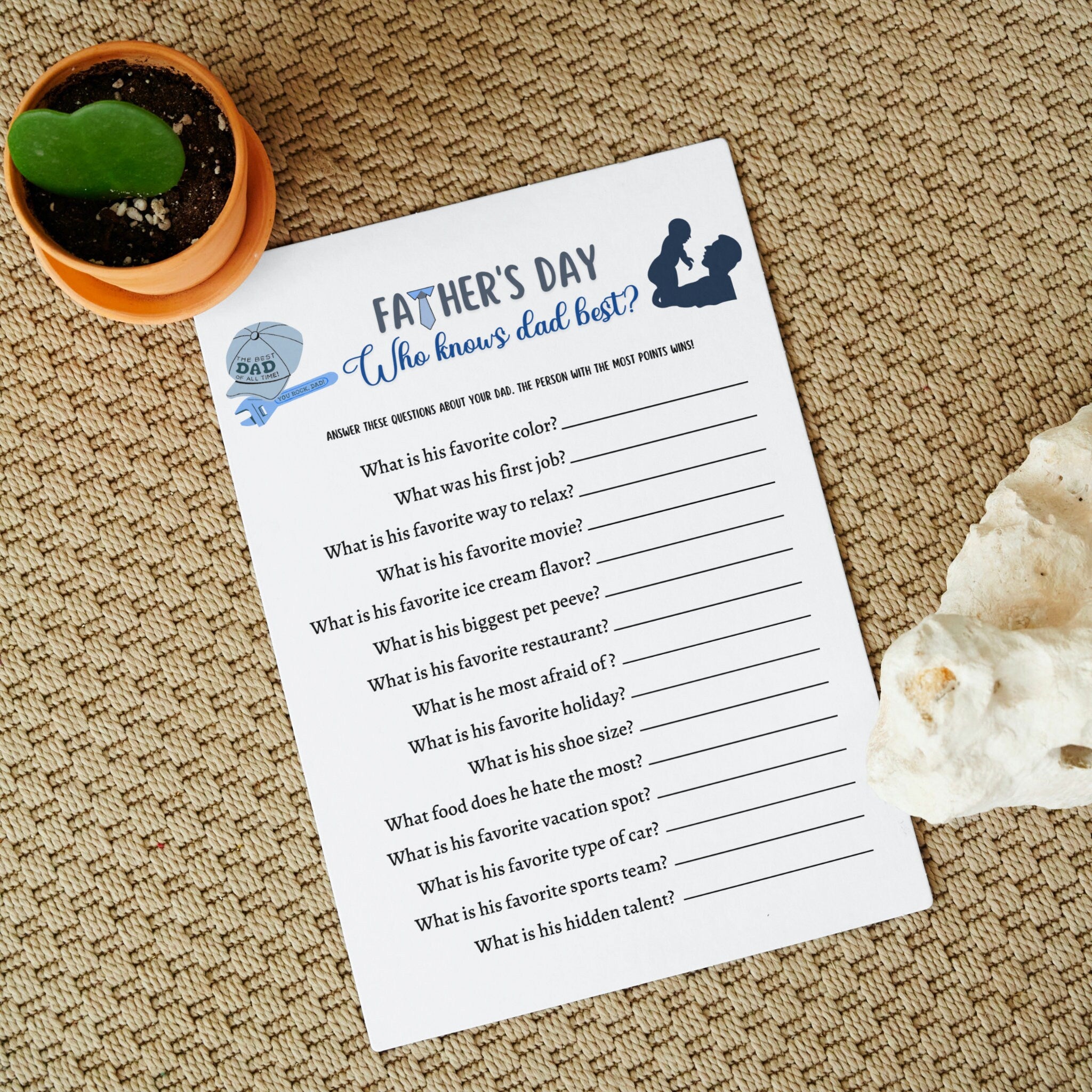 Fathers Day Game Bundle Kids & Adults, Party Activity Ideas – Scribbled LLC
