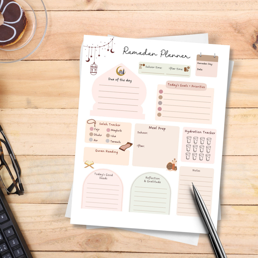 Ramadan Daily Planner Printable, Ramadan Tracker – Scribbled LLC