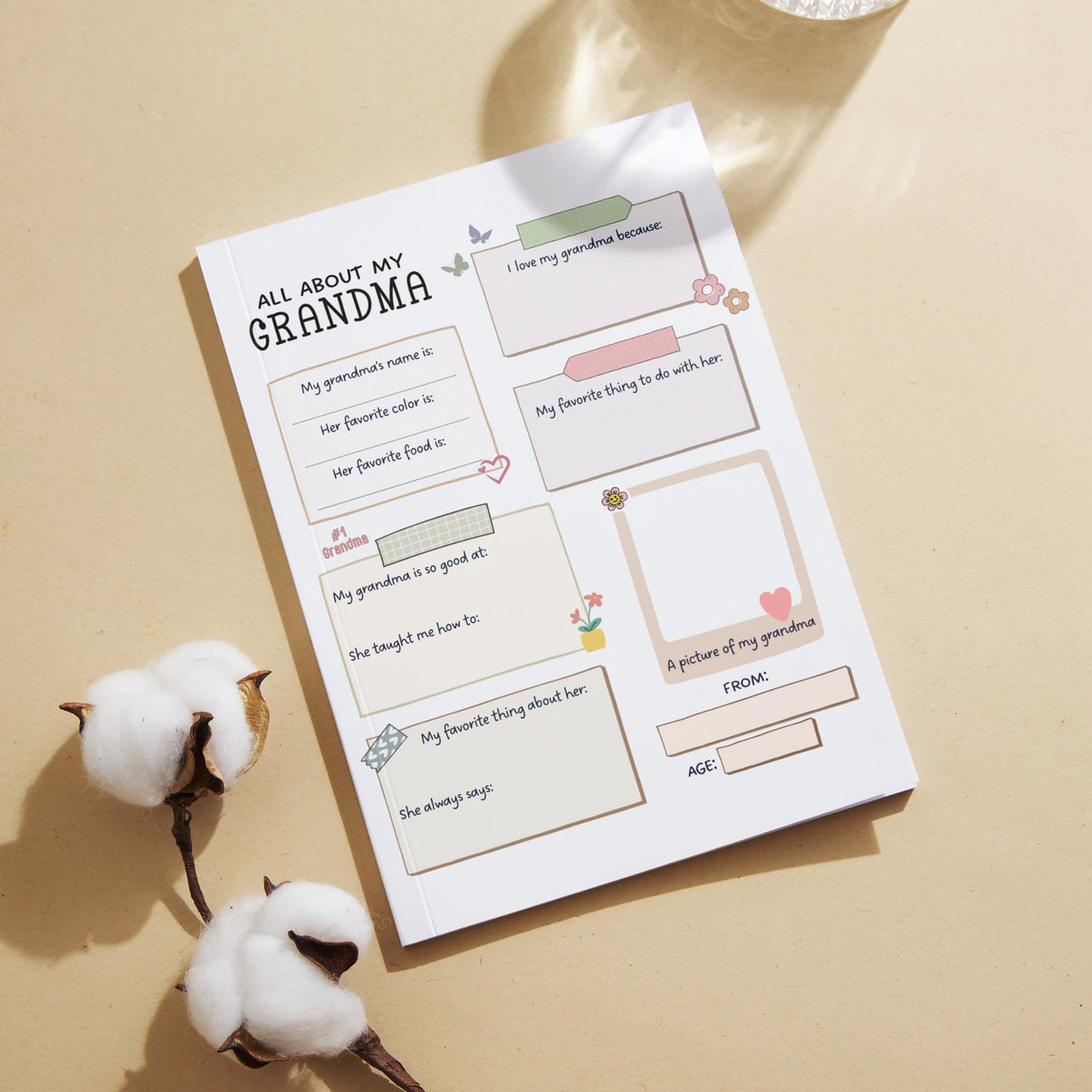 All About My Grandma Survey Printable, Grandparents Day Gift From Kids ...
