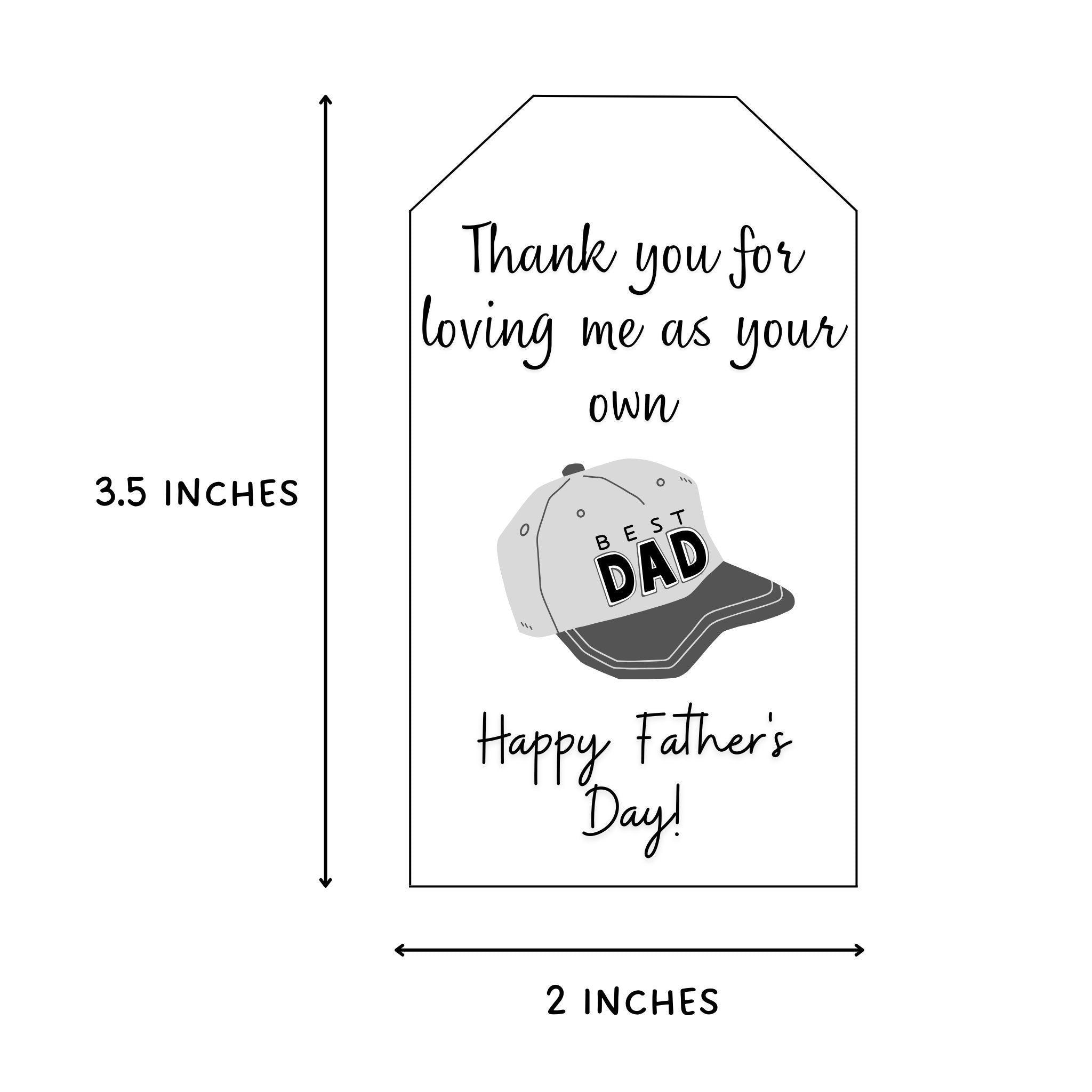 Happy Father's Day Step Dad Gift Tags Printable – Scribbled LLC