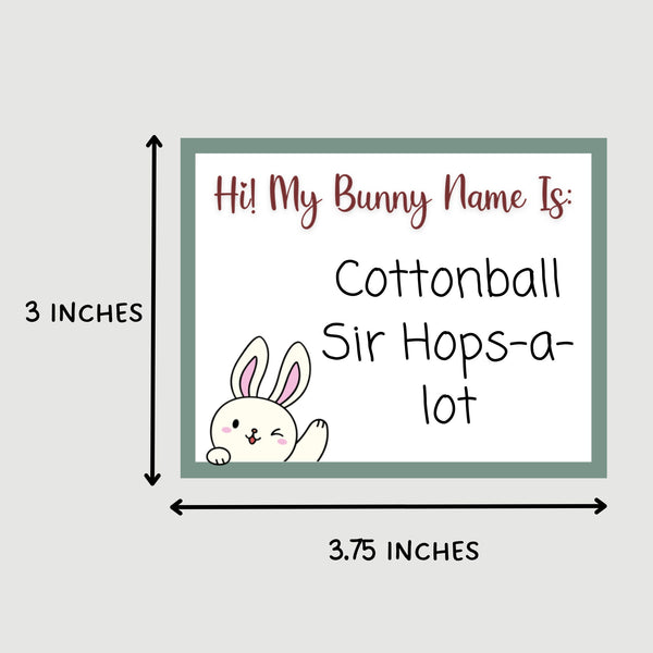 Whats Your Bunny Name Printable, Easter Party Game for Kids & Adults ...
