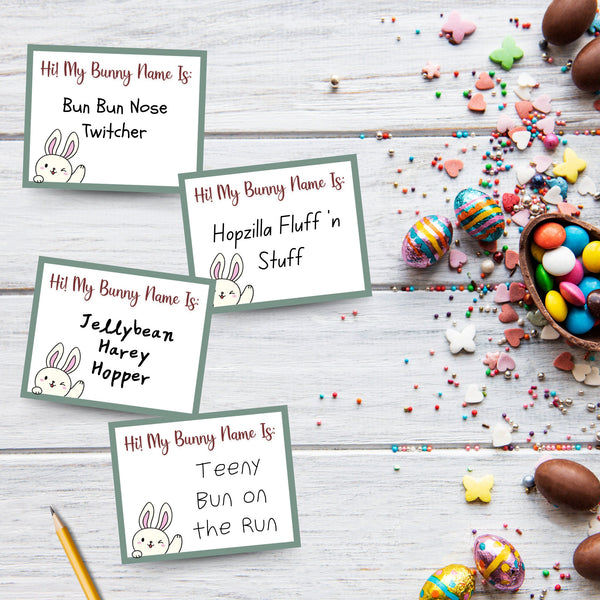 Whats Your Bunny Name Printable, Easter Party Game for Kids & Adults ...