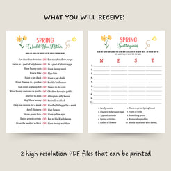 Spring Would You Rather Party Game Printable, Scattergories Activity A ...