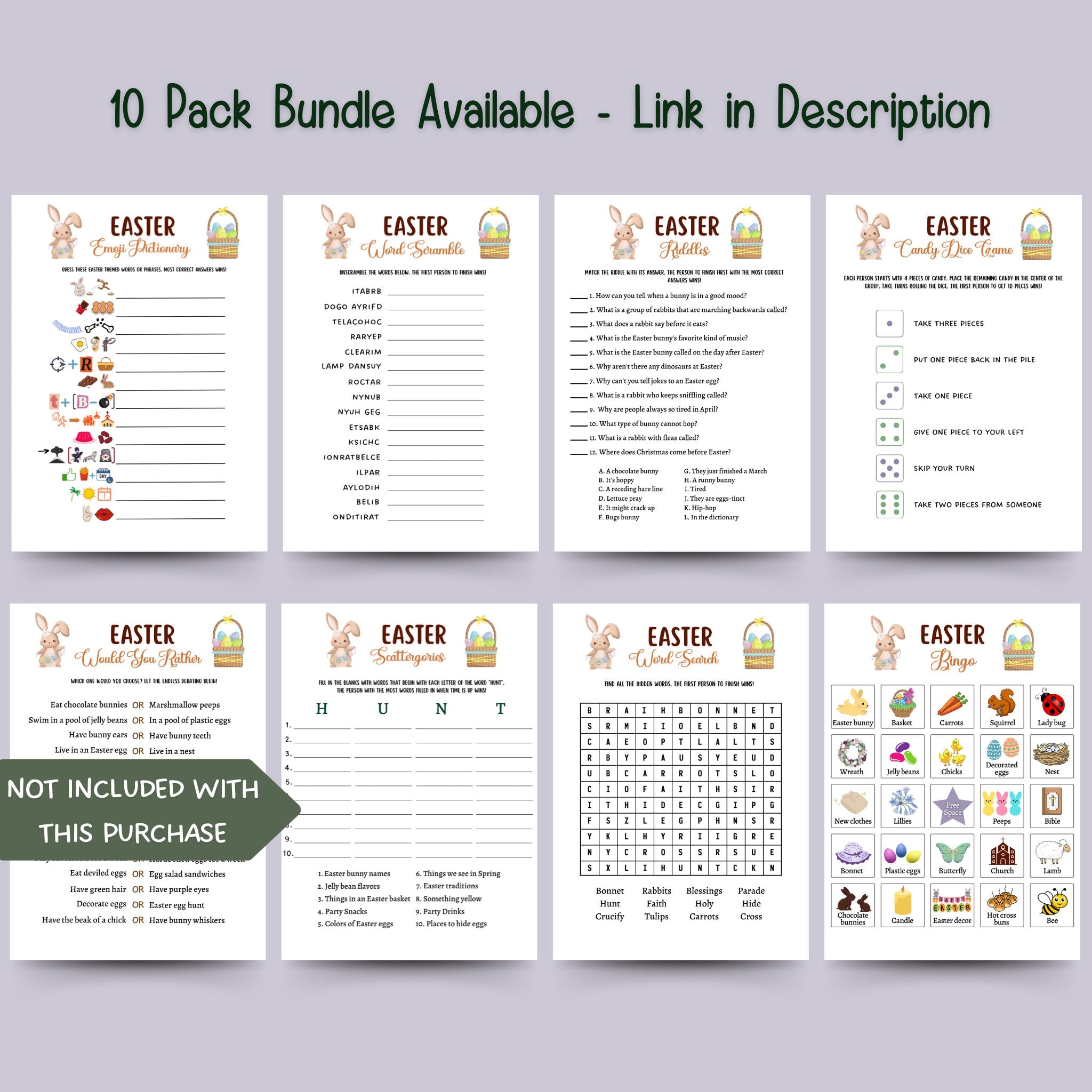 Easter Would You Rather Game Printable, This or That Party Activity ...