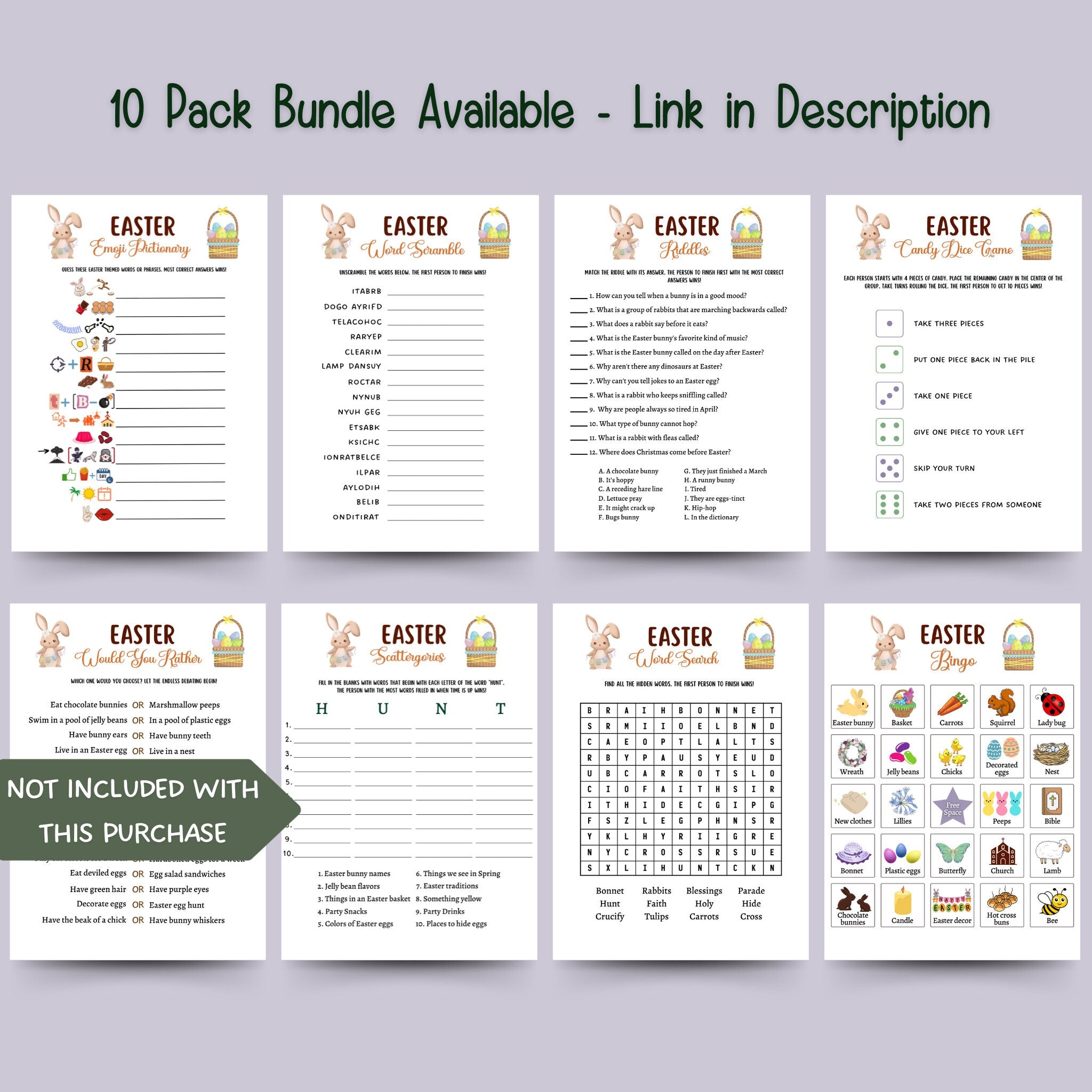 Easter Trivia Game Printable, Party Activity for Kids & Adults ...