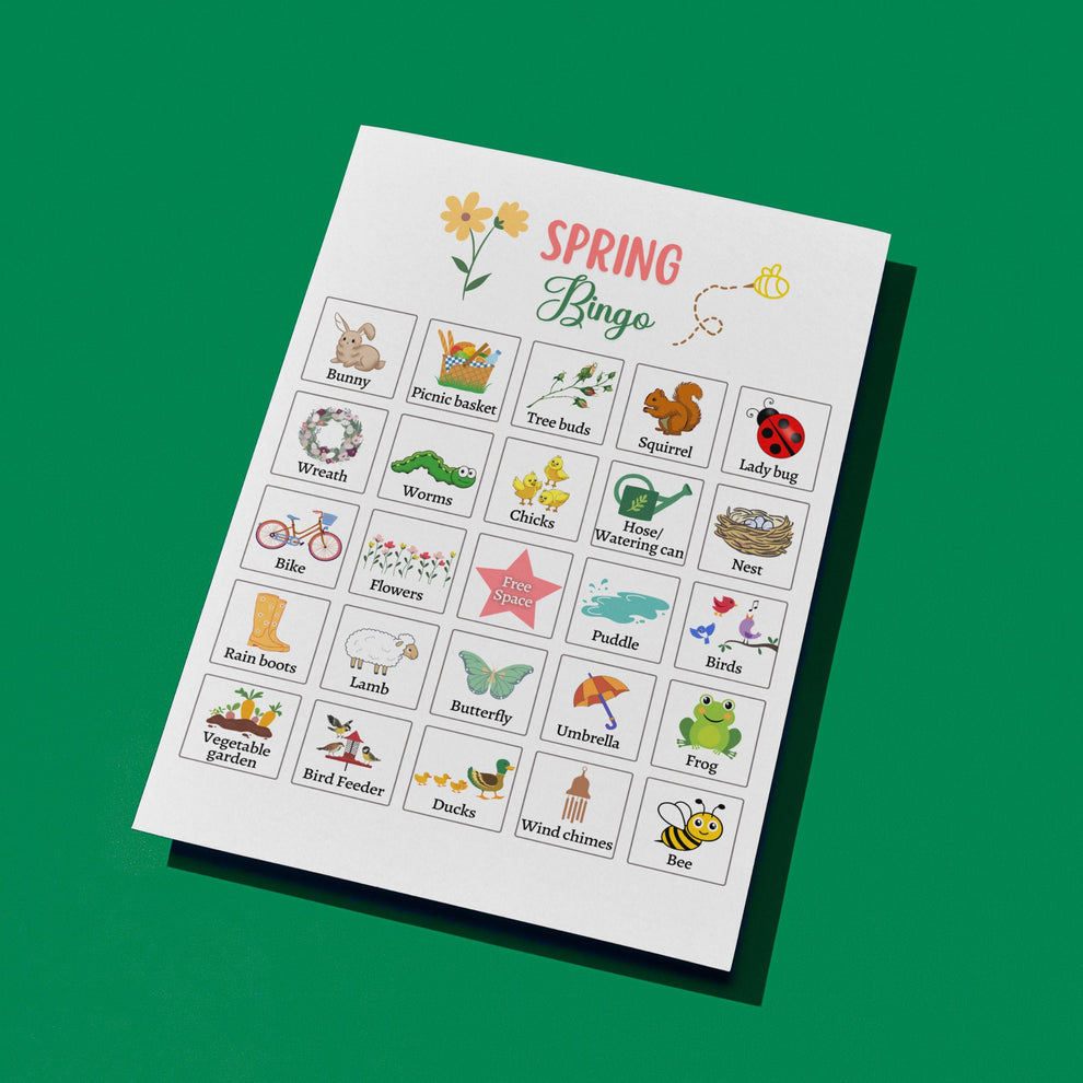 Spring Games Printable, Springtime Party Activity for Adults & Kids ...
